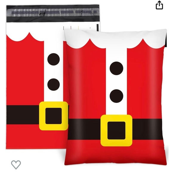 Office | 1 Count Christmas Poly Mailers 10 X 13 Inch Red Classic Santa ...